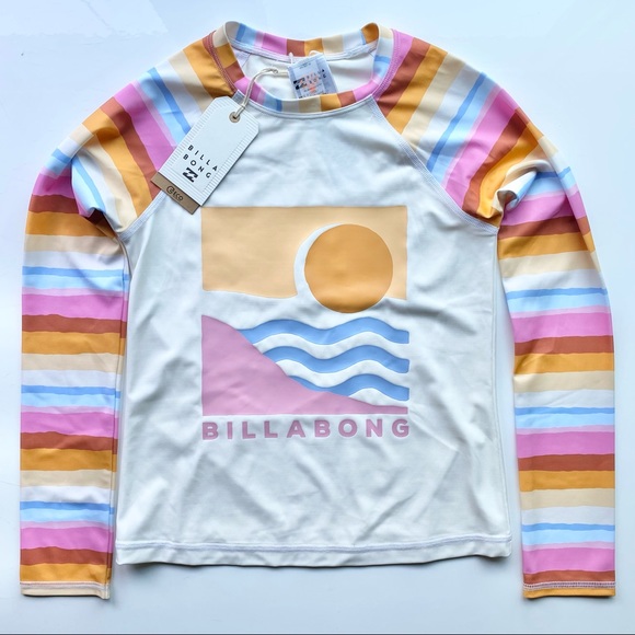 Billabong | Swim | New Billabong Girls Long Sleeve Rash Guard Swim In ...